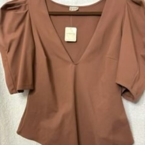 Free People | Tops | Free People Intimately Body Suit With Modern Poofy Short Sleeves Nwt Size ...